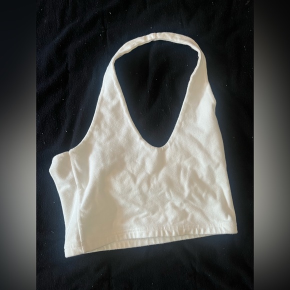 Brandy Melville | Tops | Brandy Melville White Cropped Halter Top ...
